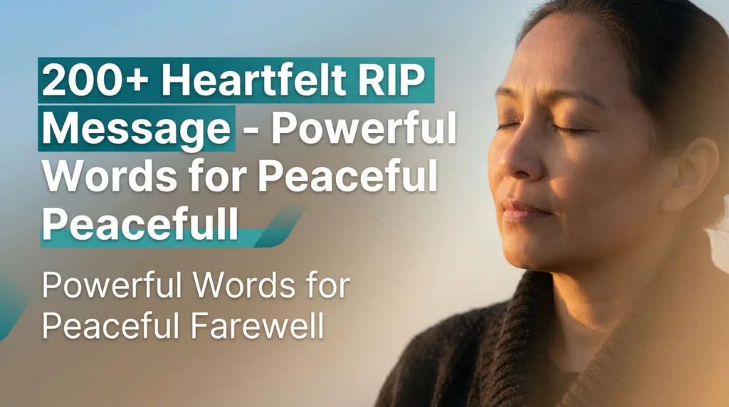 200+ Heartfelt RIP Message - Powerful Words For Peaceful Farewell
