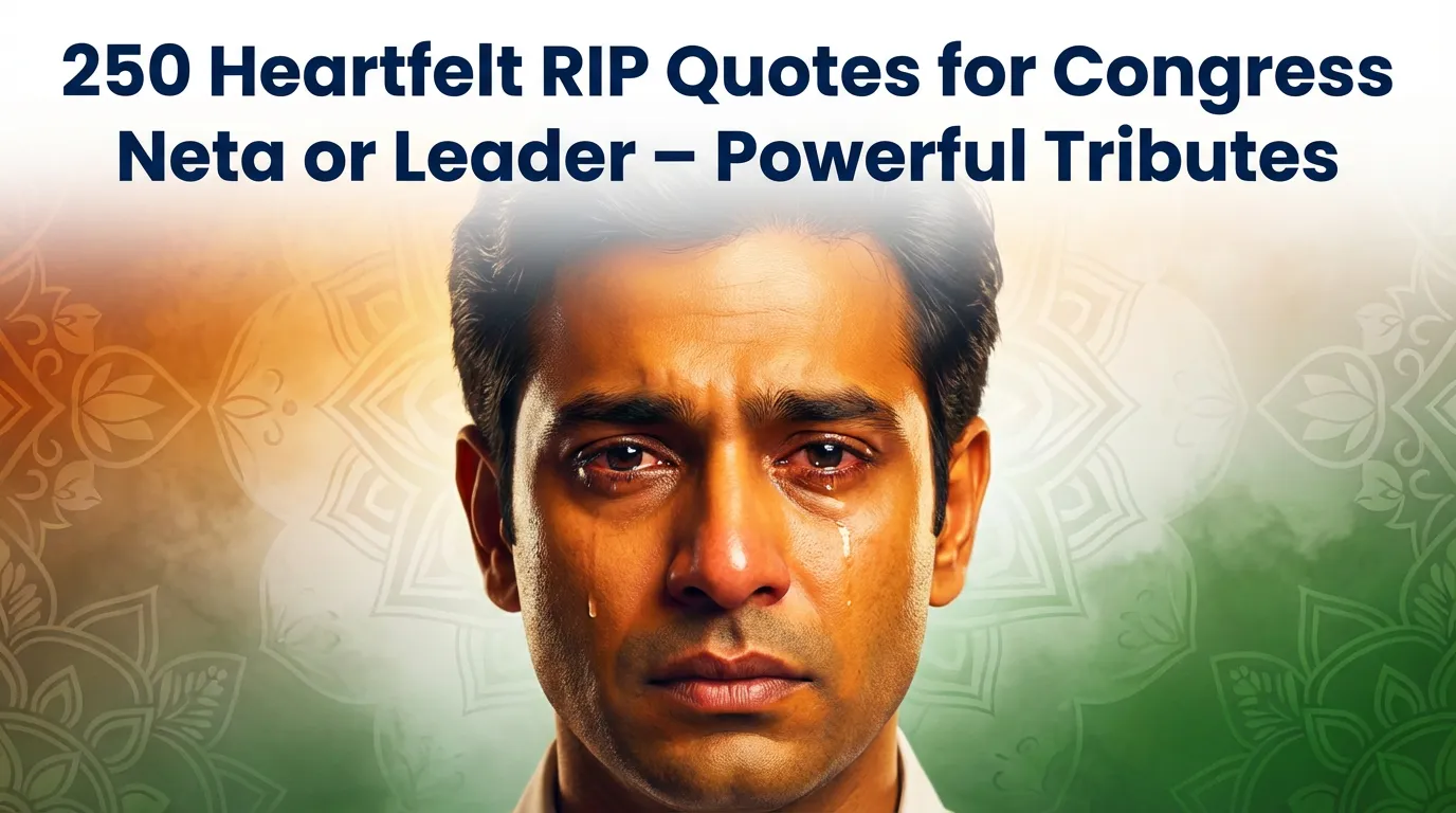 250 Heartfelt RIP Quotes For Congress Neta Or Leader – Powerful Tributes