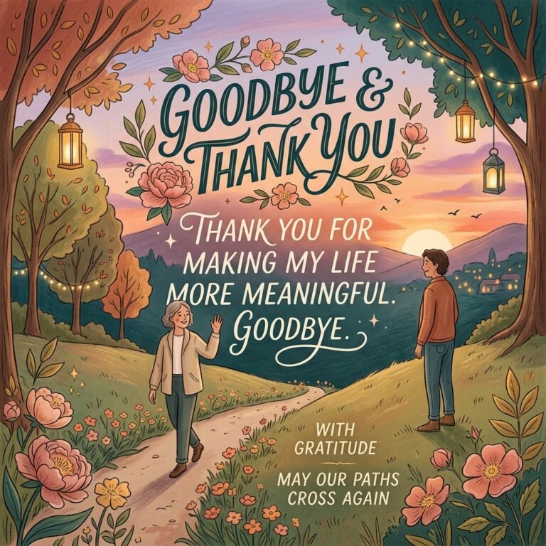 Thank You And Goodbye Message - 350+ Emotional & Short Farewell Messages